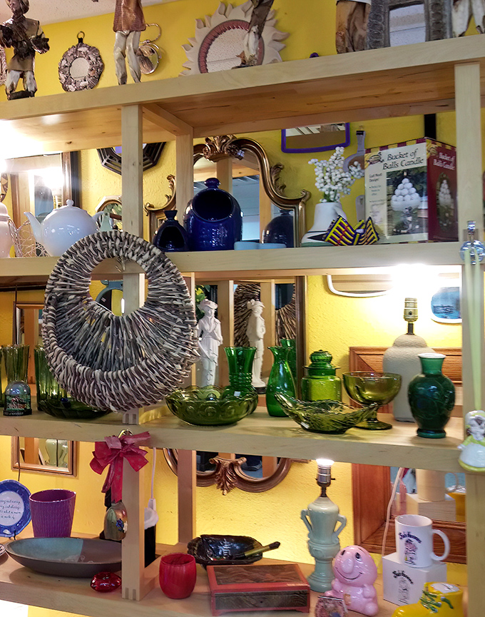 Treasure-hunting paradise where vintage glassware meets quirky collectibles. One person's "I don't need this anymore" becomes your "I've been searching forever!"