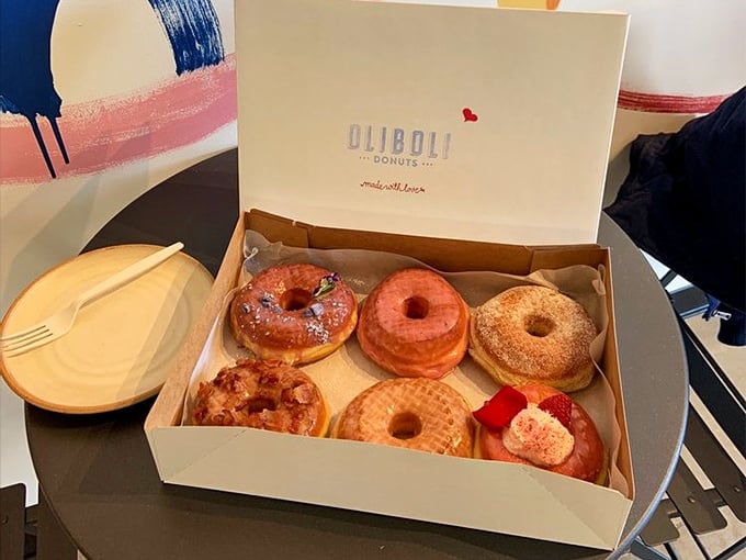 "Made with love" isn't just marketing speak here&mdash;it's evident in every perfectly crafted ring. The elegant packaging makes these donuts look like edible jewelry.
