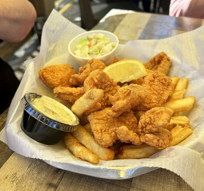 Golden-battered fish and crispy fries &ndash; the kind of fish and chips that makes you wonder why you'd ever order anything else.