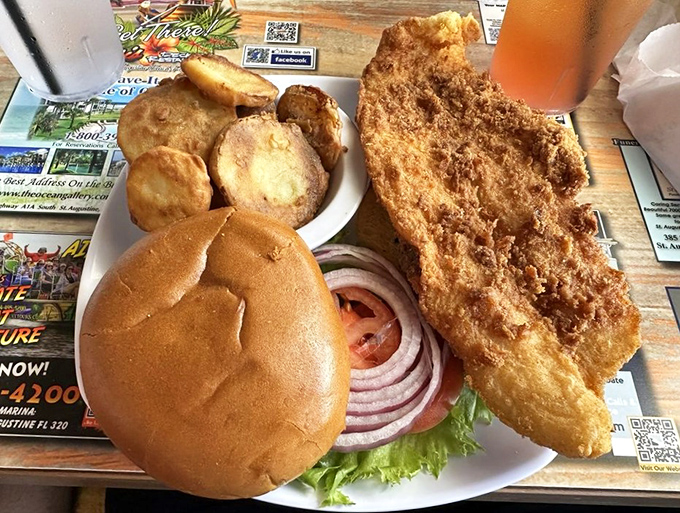 This fish sandwich doesn't need Instagram filters &ndash; golden-fried perfection nestled in a bun with just enough crunch to make your table fall momentarily silent.