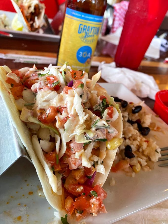 Not just any fish taco&mdash;this is what mermaids would eat on their cheat day. Fresh, vibrant, and somehow capturing the essence of ocean and garden in one bite.