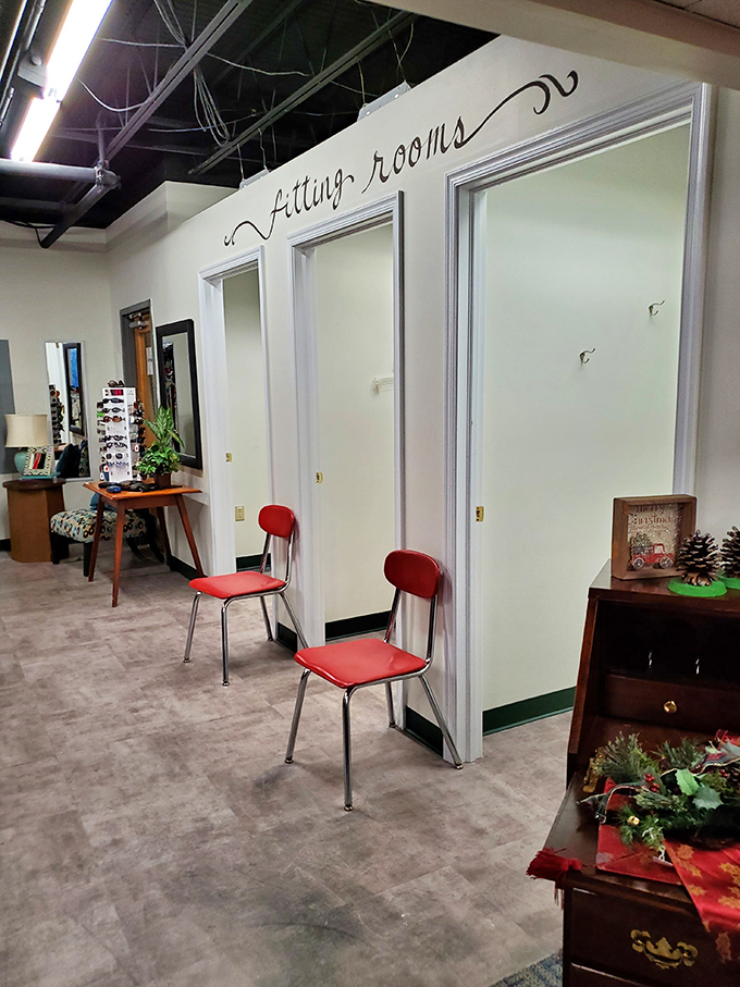 The fitting rooms await like portals to possibility—where that $8 blazer transforms you into the CEO you always knew you could be.