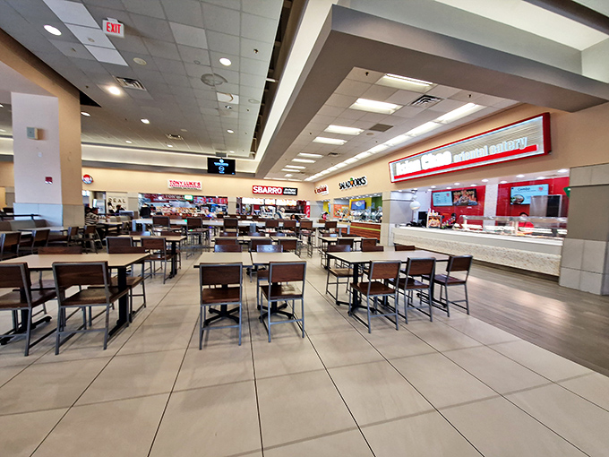 Fuel your shopping marathon at the food court, where the only thing more plentiful than the dining options is the strategic planning of afternoon retail raids.