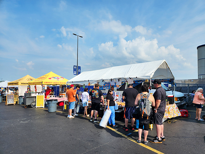 Where hunger meets opportunity. These food vendors know that serious shopping requires serious sustenance&mdash;the unofficial fuel of flea market victories.