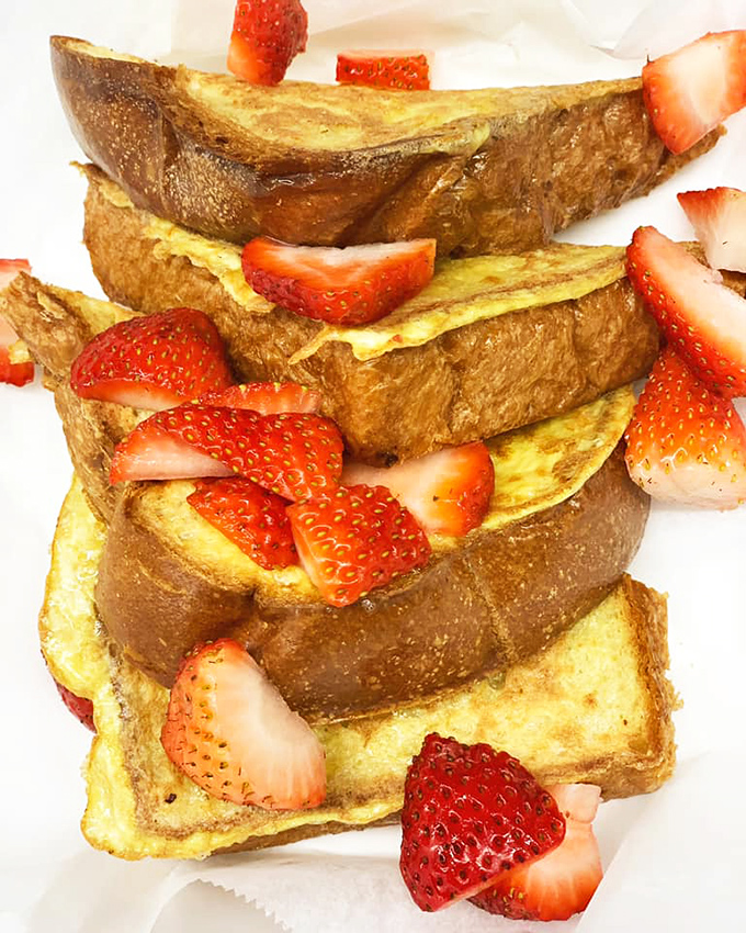 This French toast doesn't just have strawberries&mdash;it's having a full-blown berry celebration that your taste buds are cordially invited to attend.