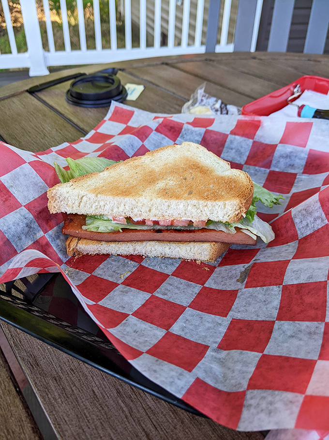 The humble bologna sandwich gets the respect it deserves here. Crispy edges, fresh toppings, and the satisfying simplicity that makes you wonder why you ever abandoned this childhood favorite.