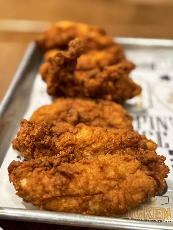 Golden-brown perfection that makes Colonel Sanders look like an amateur. This chicken doesn't just talk the talk&mdash;it clucks the cluck.