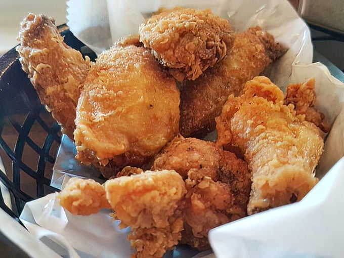 Golden-brown perfection in a basket. These chicken wings aren't just fried&mdash;they're transformed into crunchy, juicy morsels that haunt your dreams.