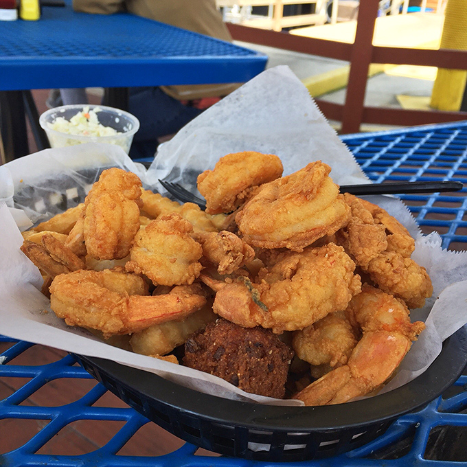 Golden-fried shrimp that crunch like your favorite song's chorus – familiar, satisfying, and impossible not to come back to again and again.