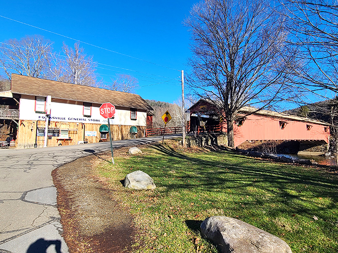 Small-town America at its finest&mdash;where the general store and covered bridge have been neighbors longer than most marriages last.