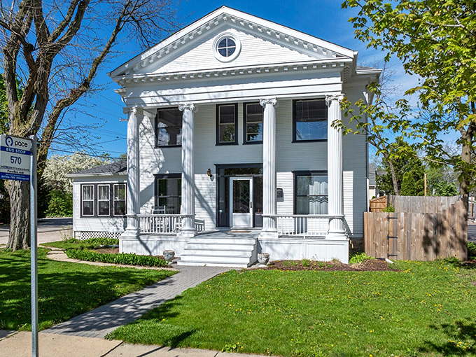 This stately Georgian beauty with its perfect columns looks like it should be on a historic home tour, yet represents the attainable elegance found throughout Grayslake.