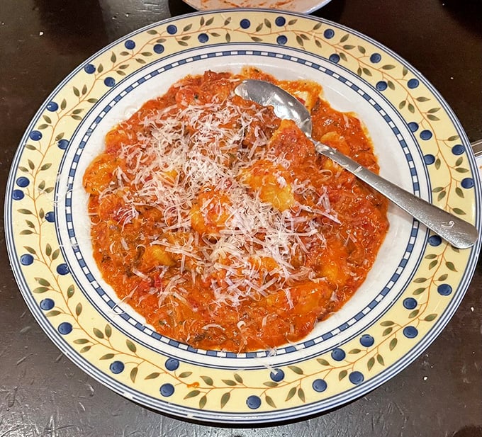 This gnocchi isn't just swimming in sauce&mdash;it's doing the backstroke in a pool of flavor that would make any nonna weep with joy.