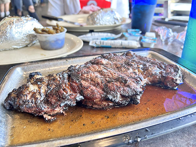 These perfectly charred steaks could make a vegetarian reconsider their life choices. The grill marks aren't just decoration&mdash;they're the restaurant's signature autograph.