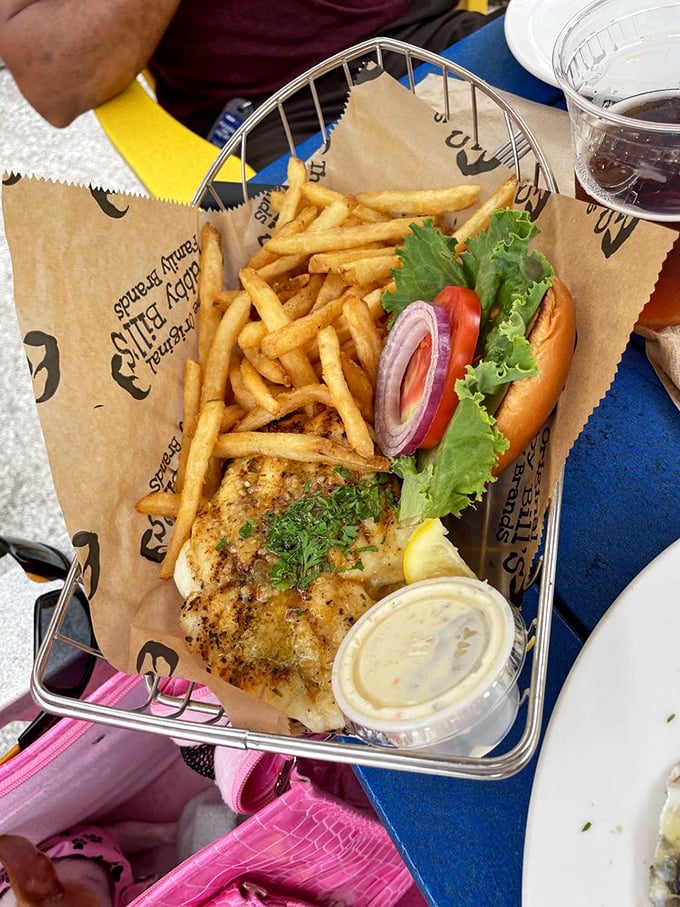 This blackened grouper sandwich isn't just lunch&mdash;it's Florida's maritime history served between two pieces of bread with a side of perfectly crisp fries.