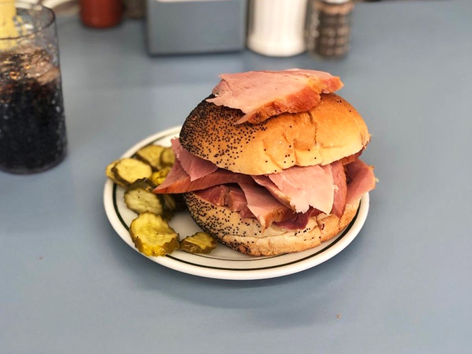 This isn't just a sandwich; it's a ham-based masterpiece that makes you wonder why anyone bothered inventing complicated food in the first place.