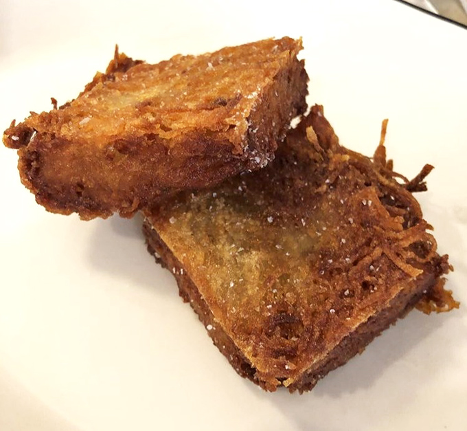 These aren't just hash browns; they're golden potato monuments to breakfast perfection. Crispy exterior, tender inside&mdash;the breakfast equivalent of winning the lottery. 