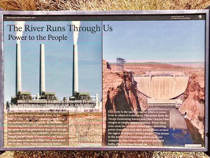 History lesson with a view! This informative sign explains how we harnessed the mighty Colorado River while pretending we're actually in charge around here.
