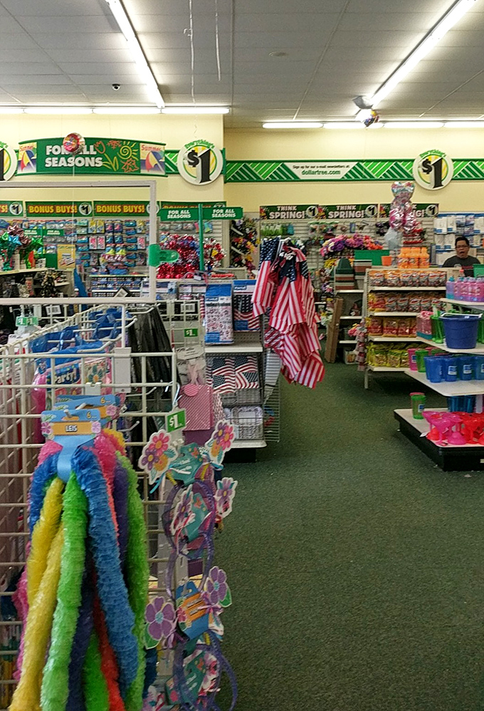 Seasonal treasures await in the "For All Seasons" section, where patriotic decor and colorful party supplies transform any gathering.