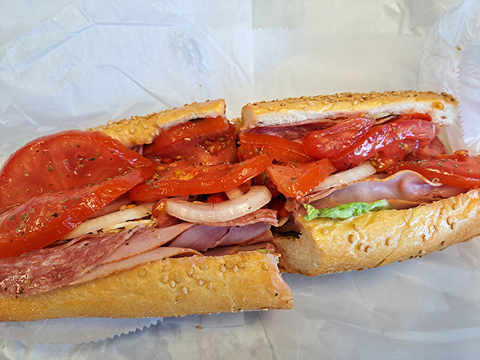 Layer upon glorious layer of Italian meats and vibrant vegetables create a symphony of flavors that would make even the most stoic Pennsylvanian weep with joy.