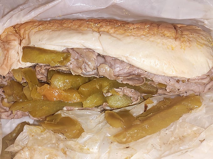 Behold the Italian beef in all its juicy glory! This sandwich isn't just a meal&mdash;it's a Chicago handshake, dripping with tradition and requiring that famous "Italian beef lean."