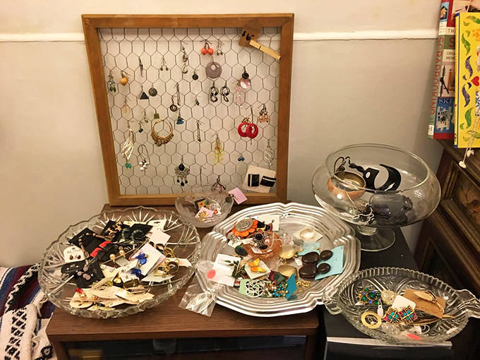 Jewelry heaven! These trays of accessories are like an archaeologist's dream dig&mdash;except instead of ancient artifacts, you'll unearth tomorrow's conversation pieces.