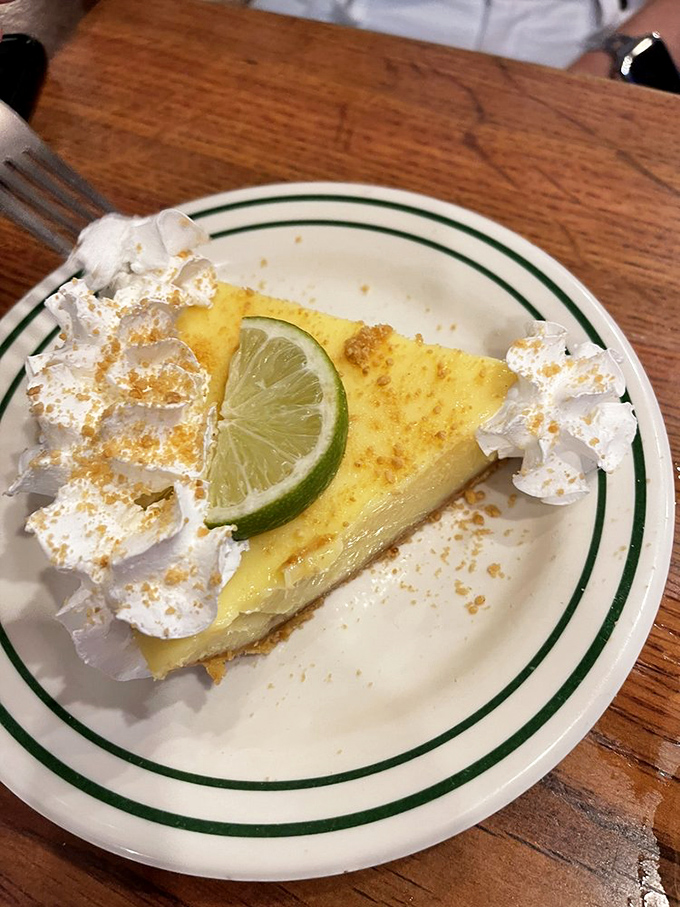 Key lime pie perfection: the ideal balance of tart and sweet that makes you wonder if you've been eating imposters your entire life.