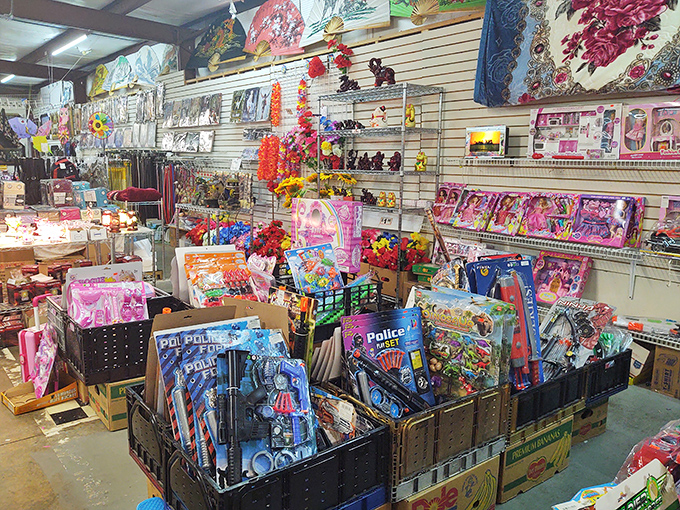 Toy paradise or parent's nightmare? This colorful booth proves one generation's playthings become another's nostalgic collectibles.