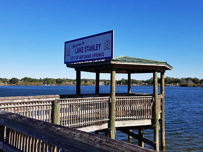 Lake Stanley's pier invites you to do absolutely nothing productive—and enjoy every minute of it. Florida relaxation without the tourist crowds.
