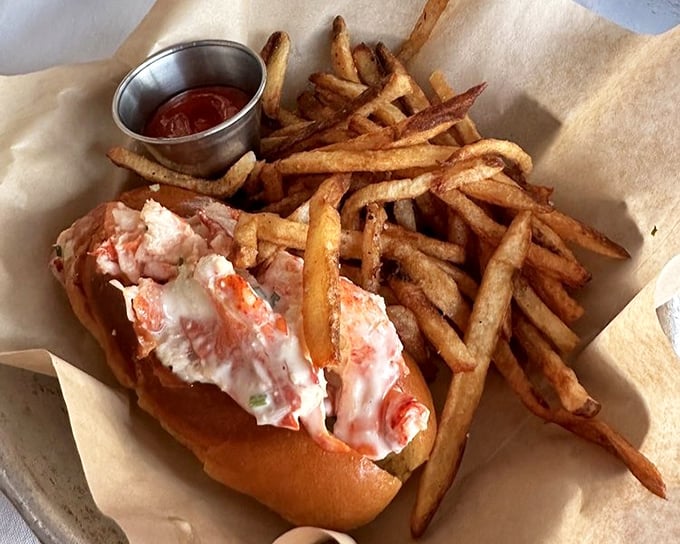 Not all heroes wear capes&mdash;some come on buttered rolls. This Maine lobster masterpiece contains more sweet meat than most relationships.
