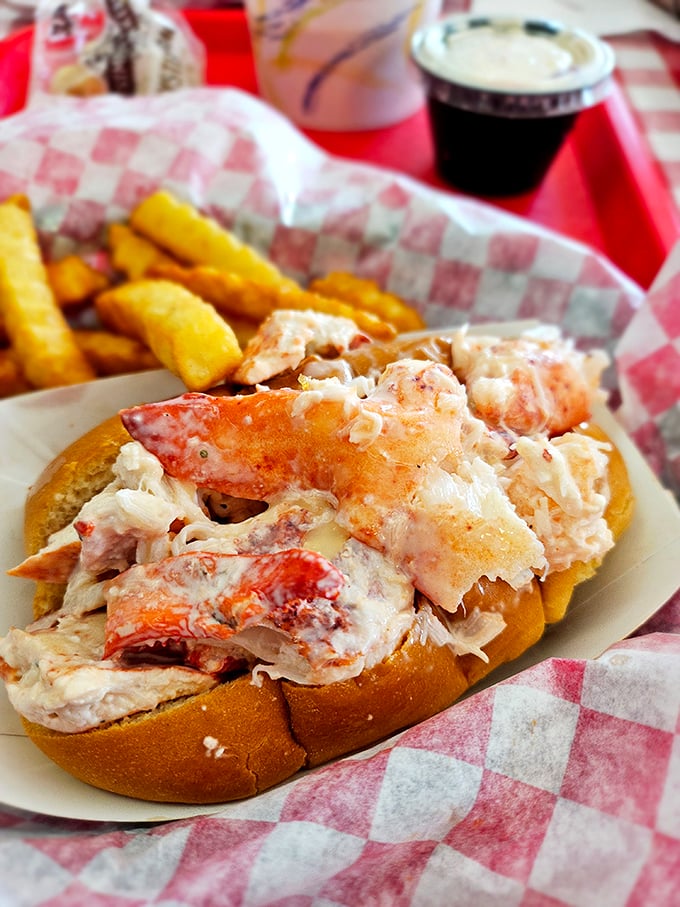 This isn't just a lobster roll&mdash;it's a masterpiece of simplicity. Sweet chunks of lobster meat practically spilling out of that perfectly toasted bun.