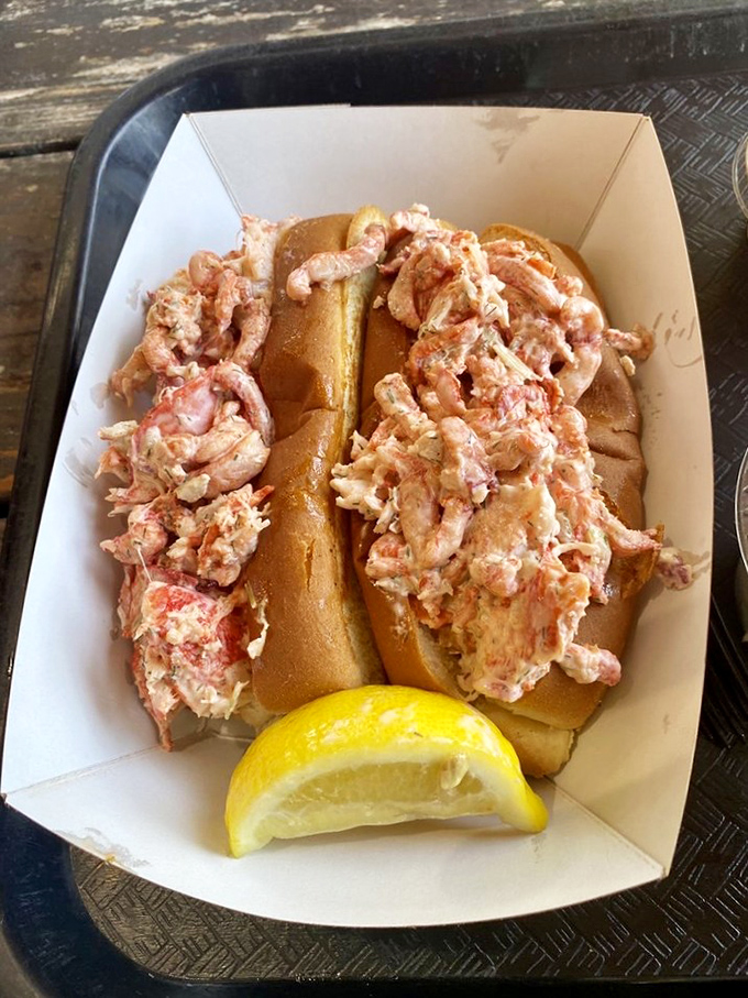 The star of the show: Timoti's lobster roll doesn't skimp on the good stuff. Generous chunks of lobster meat practically spill out of that perfectly toasted bun.