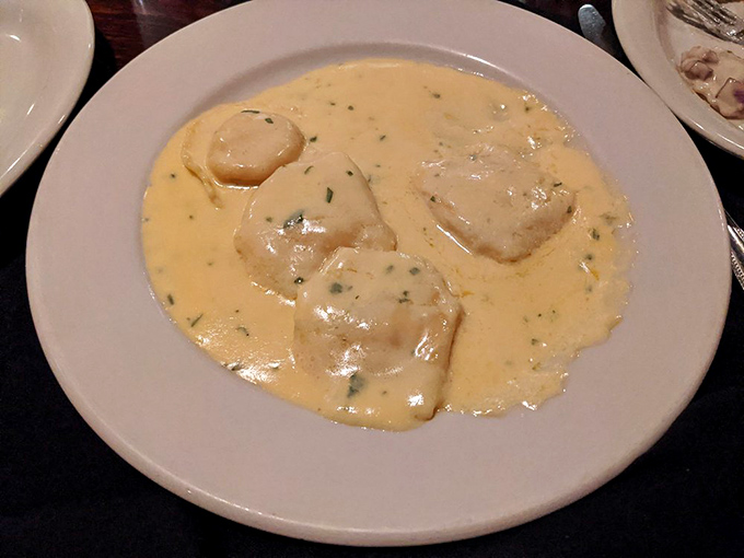 Pillows of pasta cradling tender lobster in a sauce so good you'll contemplate drinking it directly from the plate.