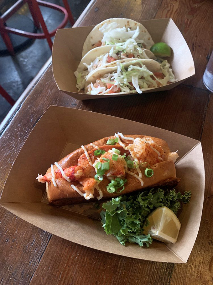 Lobster tacos and rolls served in unpretentious cardboard boats&mdash;because when the seafood's this good, fancy plates would just get in the way.