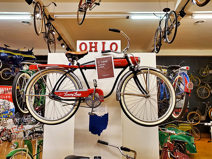 Ohio pride on full display with this classic cruiser. The kind of bike that makes you wonder if soda fountains and paper routes are still hiring.