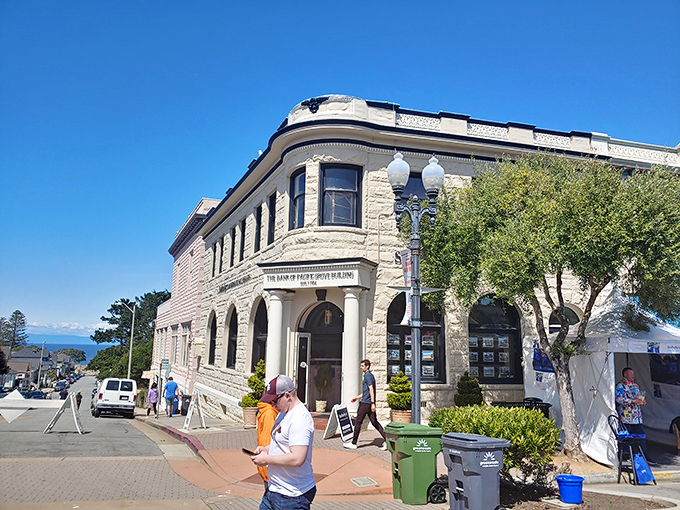 This historic building anchors Pacific Grove's downtown with the gravitas of a distinguished professor who secretly knows all the best jokes.