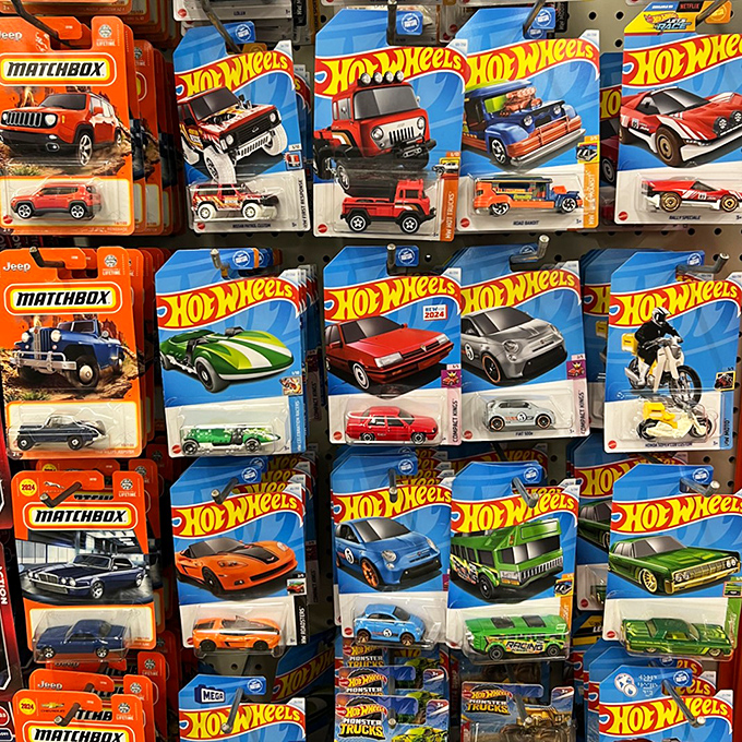 Hot Wheels heaven! Where car collections grow exponentially and spouses learn the art of strategic eye-rolling at "just one more."