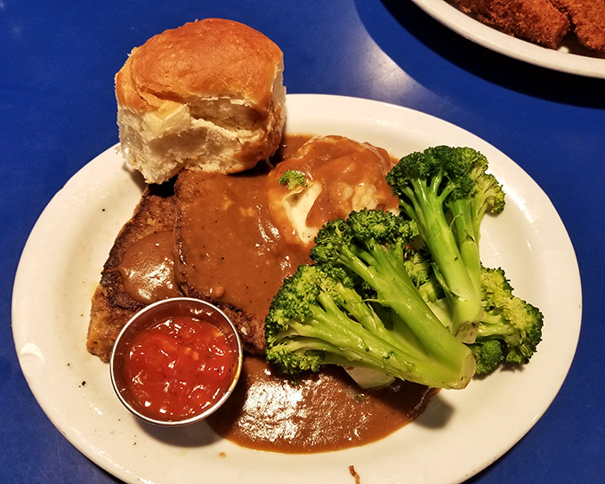Not all heroes wear capes—some come smothered in gravy. This meatloaf could make a vegetarian question their life choices.