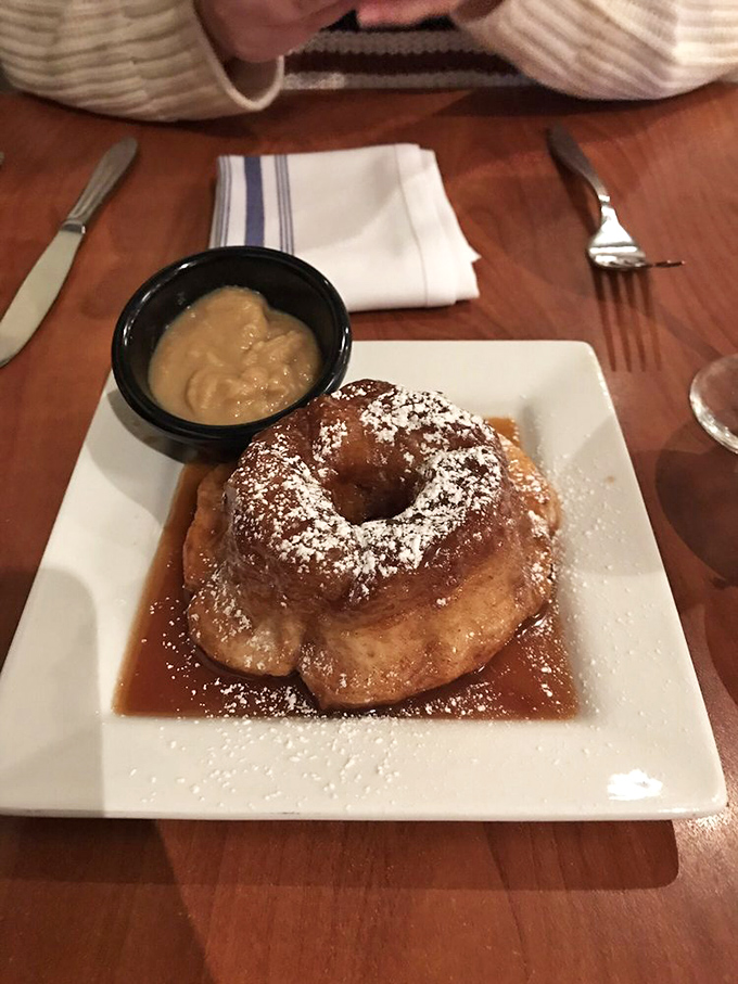 The legendary monkey bread in its natural habitat. Like a cinnamon-sugar meteor that crashed to Earth and landed perfectly on a plate.