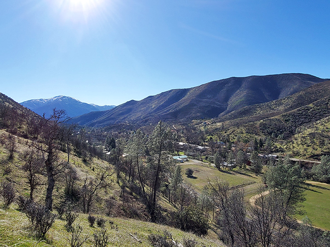 Nature's cathedral &ndash; rolling hills and verdant valleys surround French Gulch, offering a panorama that no smartphone camera could ever truly capture.