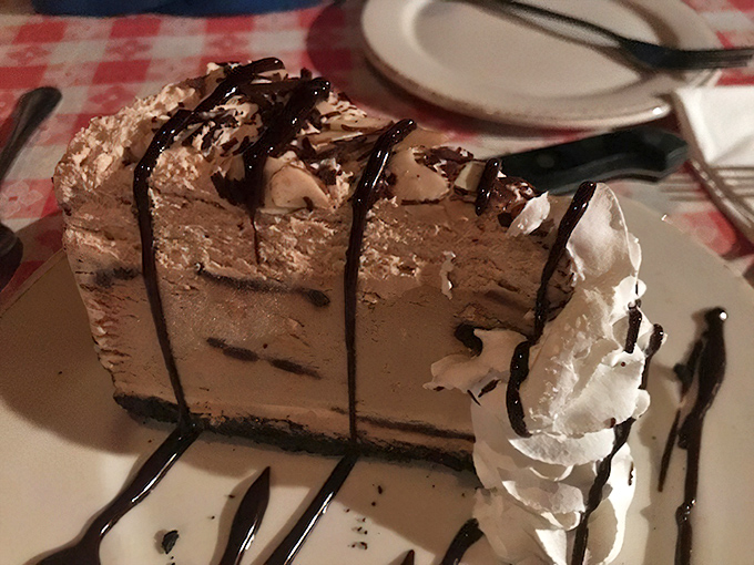 This isn't just dessert&mdash;it's a chocolate meditation. Layers of creamy decadence that make you forget you just demolished a steak.