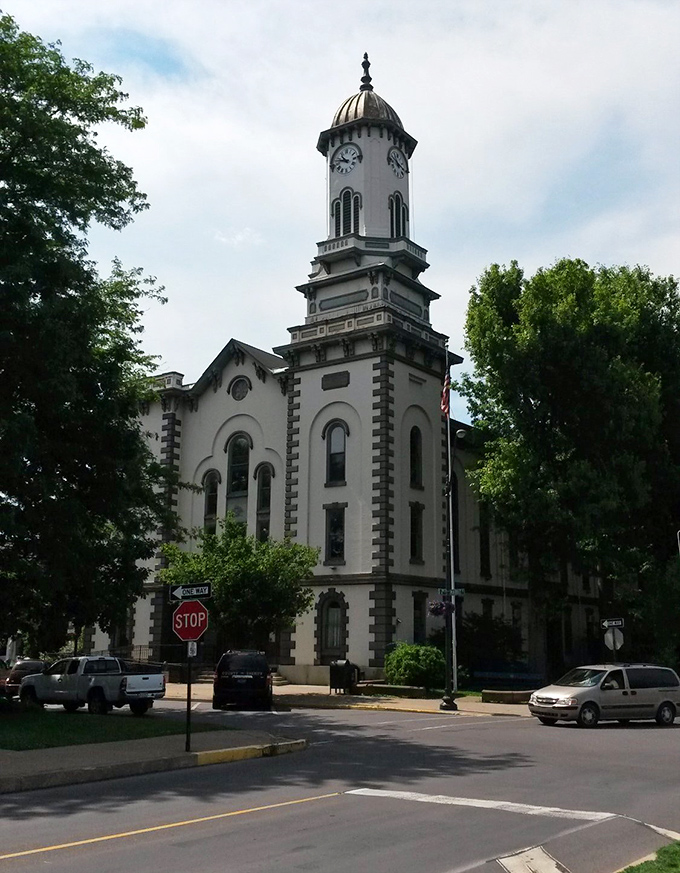 The stately Northumberland County Courthouse anchors downtown Sunbury with timeless architectural elegance and civic pride.