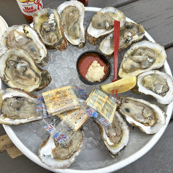 These oysters aren't just served&mdash;they're showcased. Fresh from local waters, they need nothing more than a squeeze of lemon and good company.