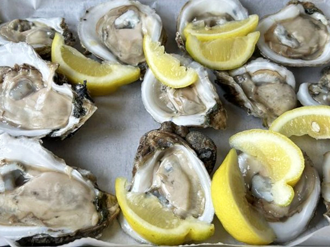 These oysters aren't just served&mdash;they're presented with reverence, like the briny celebrities they are. Add lemon and prepare for a standing ovation. 