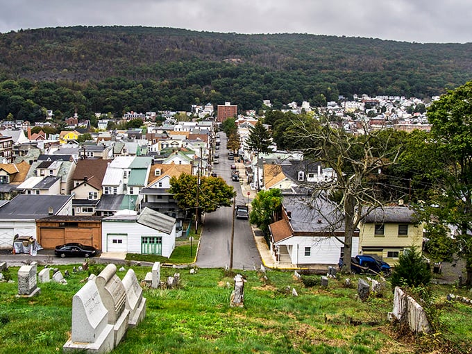 The valley cradles Shamokin like nature's amphitheater. From this vantage point, you can almost hear the town's heartbeat.