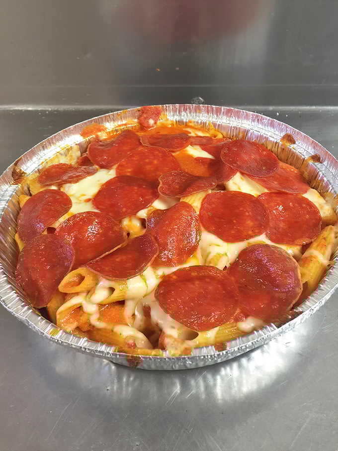 Pepperoni that curls into perfect little cups of spicy goodness. This isn't just pizza &ndash; it's edible architecture with flavor pockets designed by the pizza gods.