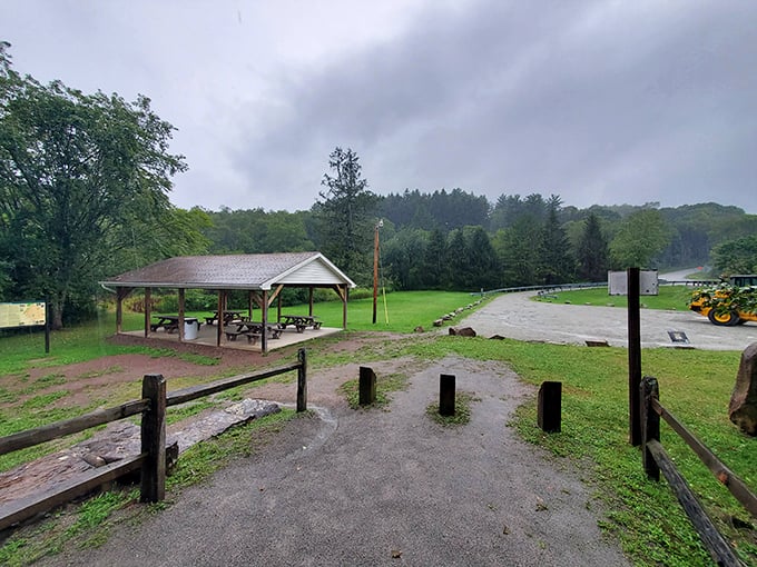 Beyond the bridge, a peaceful picnic area invites visitors to linger. Because rushing past history is like skipping the best chapters of a book.