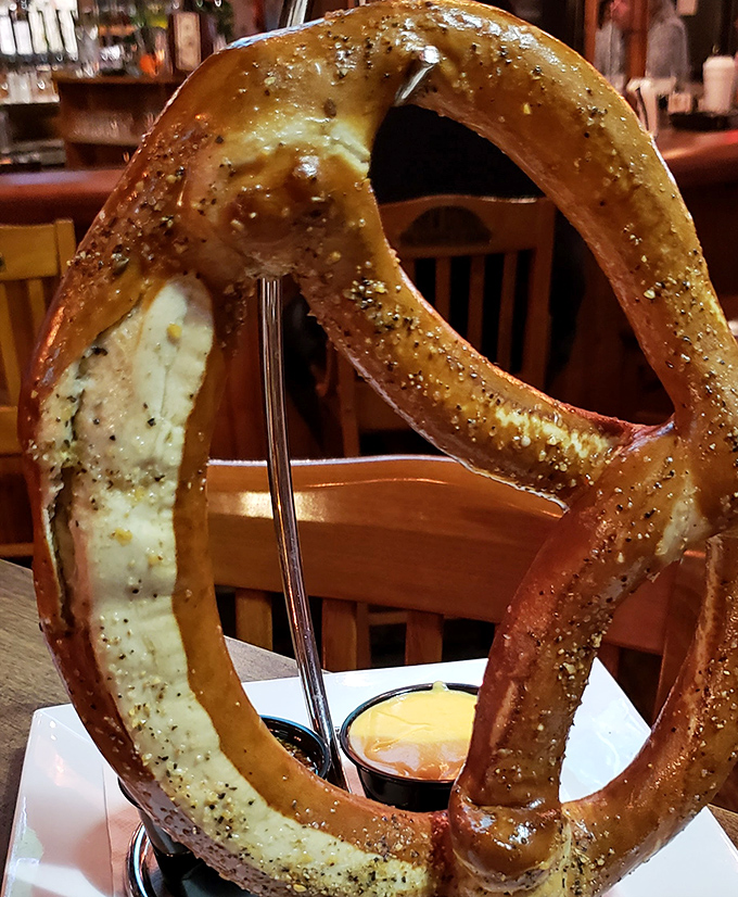 The pretzel that launched a thousand cravings&mdash;golden, twisted perfection with beer cheese that'll haunt your dreams.