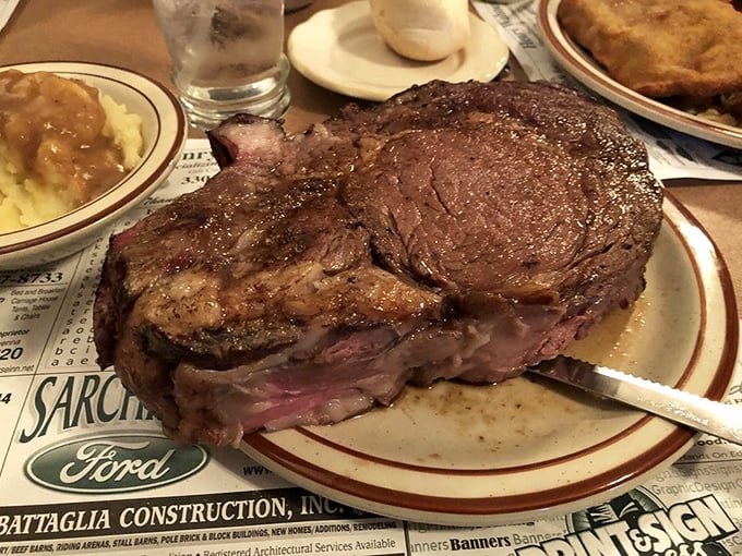 Not all heroes wear capes; some arrive on simple white plates. This prime rib is the carnivore's equivalent of finding a winning lottery ticket.