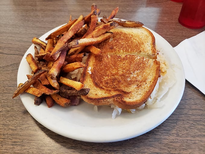 Not all heroes wear capes&mdash;some come on toasted rye with perfectly crisp fries. Mickey's Reuben doesn't need filters or hashtags to prove its worth.