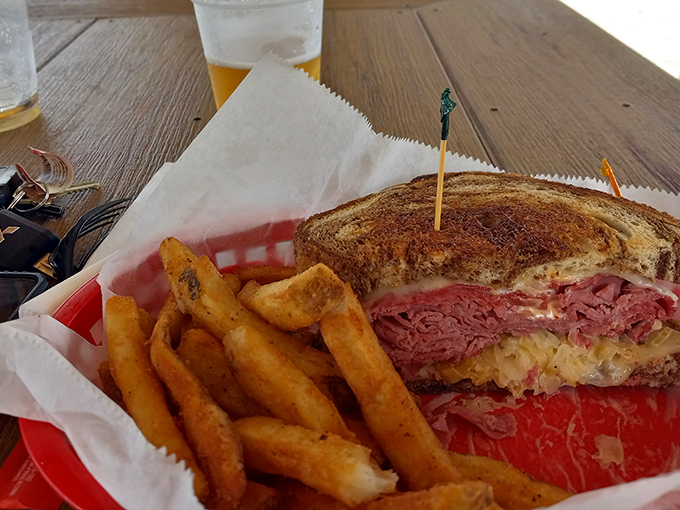Behold the Reuben that'll make you question every sandwich you've ever called "great" before this moment.